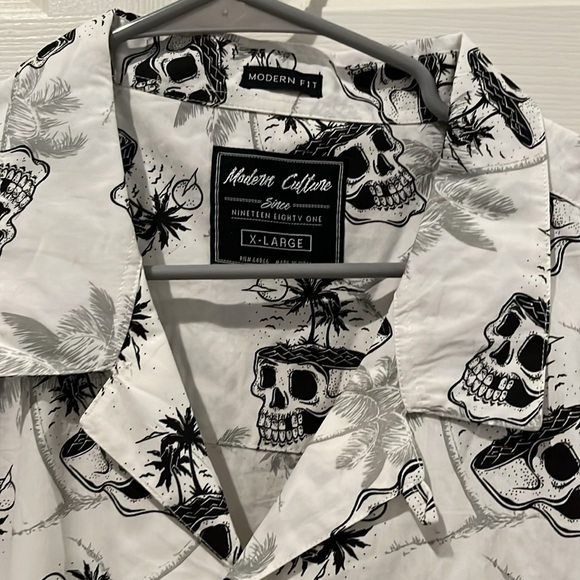 Modern Culture | Shirts | Skull Modern Culture Skull Buttondown Mens ...